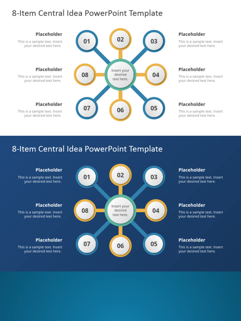 01 8 Item Central Idea Powerpoint Template 16x9 | PDF | Career & Growth ...