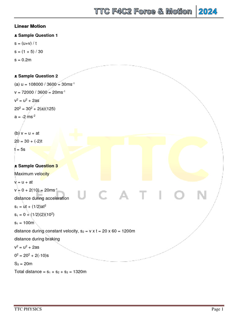 TTC F4C2 Force & Motion | PDF | Rocket | Force