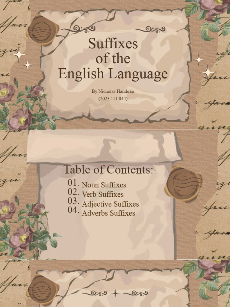 Suffixes 20240304 235336 0000 | PDF | Adverb | Grammar