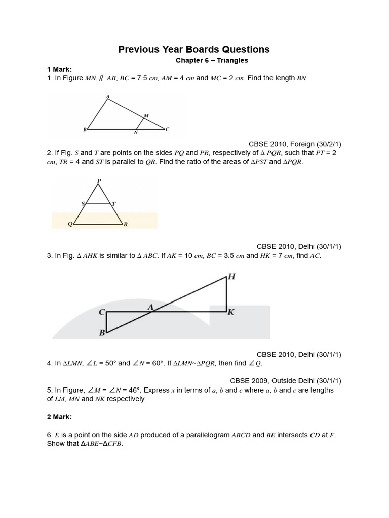 Triangles Revision | PDF | Teaching Methods & Materials