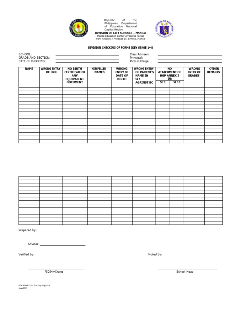 Division Forms Checking Guidelines | PDF