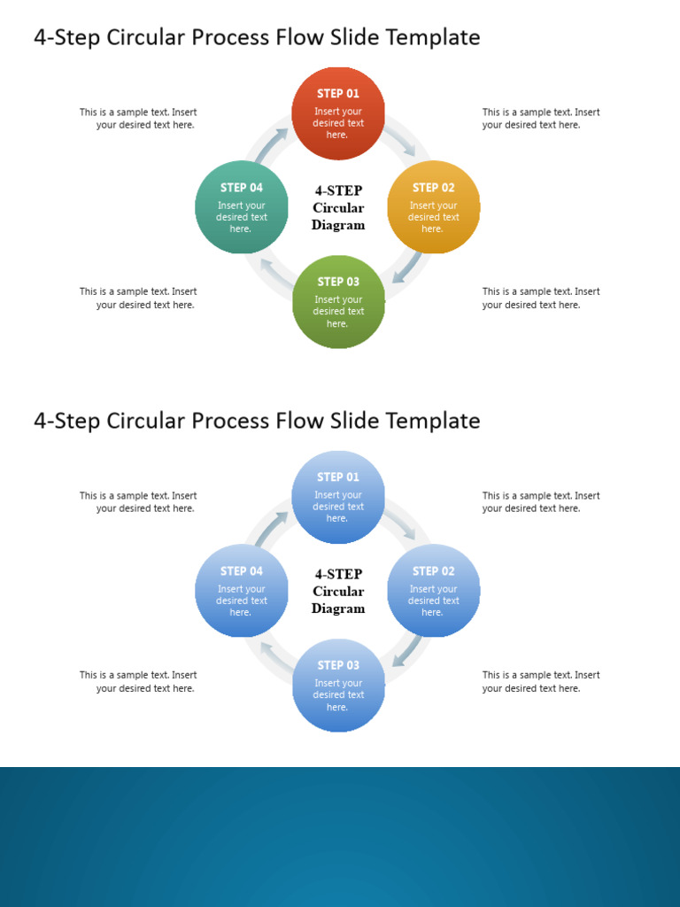 01 4 Step Circular Diagram With Arrows Powerpoint Template 16x9 2 | PDF