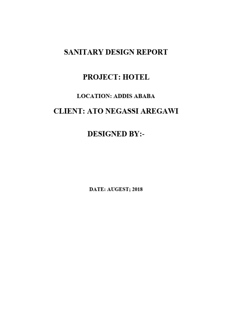 SN Design Report Negassi | PDF | Pipe (Fluid Conveyance) | Pump