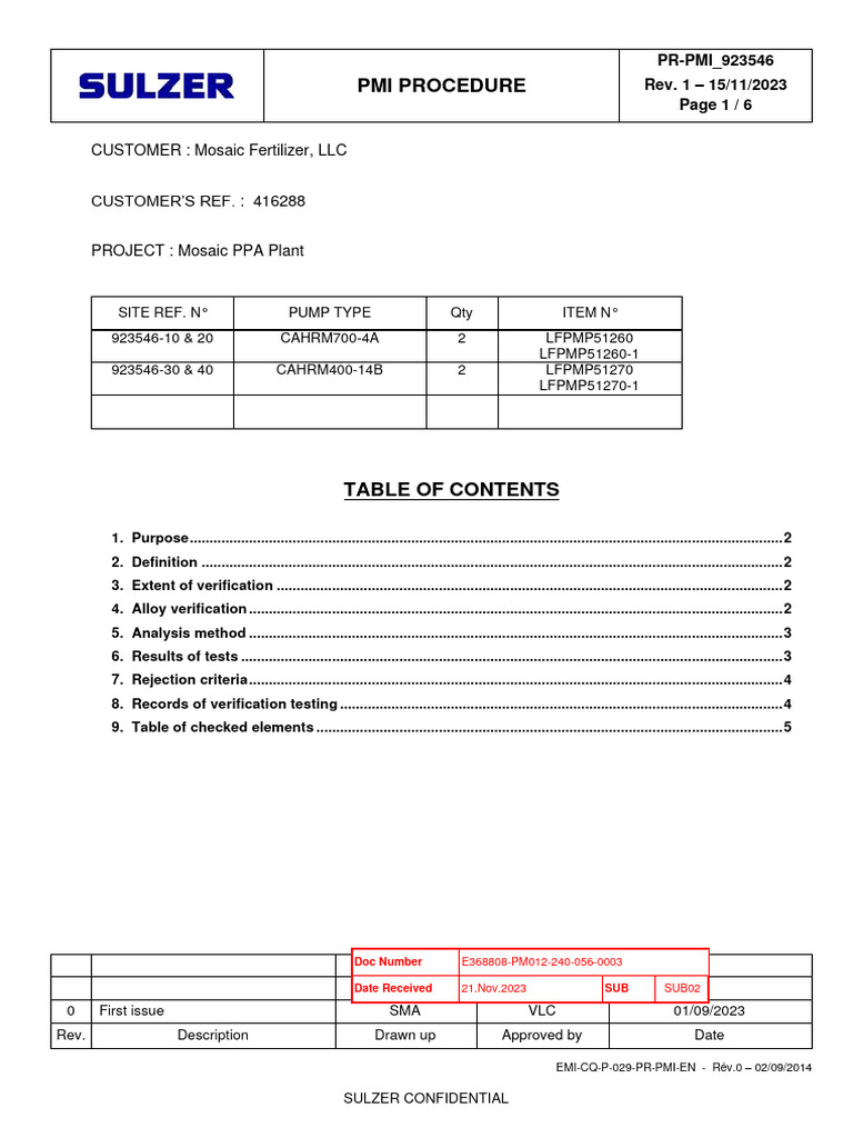 Pmi Test Sample E368808-Pm012-240-056-0003 | PDF | Steel | Titanium