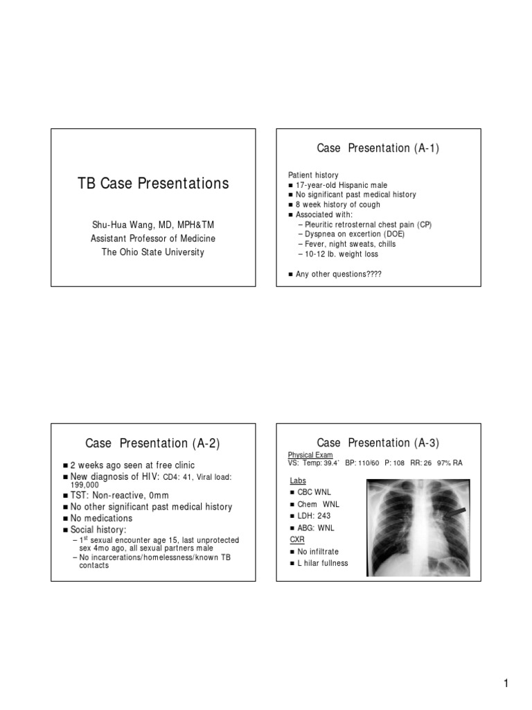 Wang TB Case Presentation | PDF | Tuberculosis | Mycobacterium