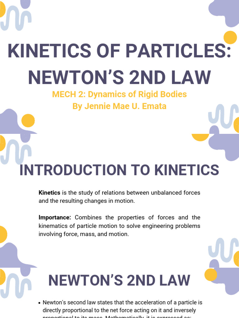 EMATA, JENNIE MAE U. (Kinetics of Particles Newton's 2nd Law and Dynamic Equilibrium) | PDF ...