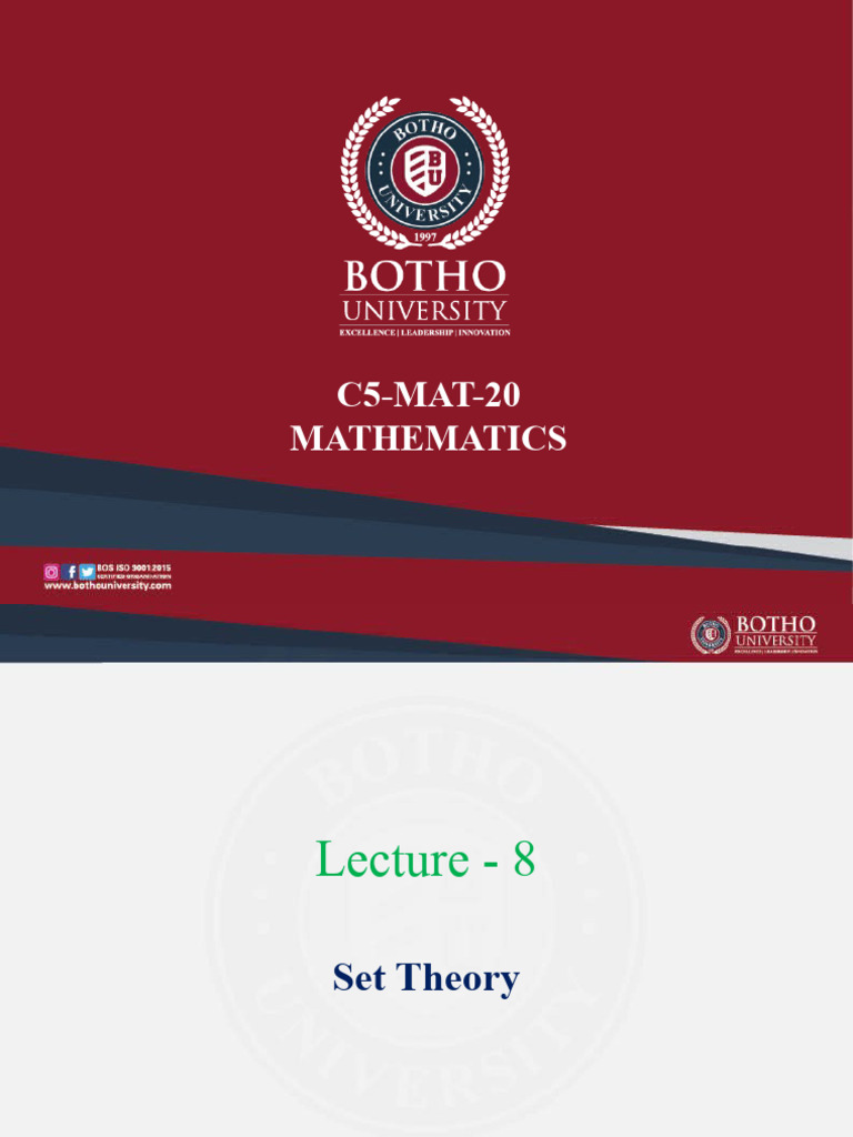 MAT Lecture 8 Set Theory | PDF | Set (Mathematics) | Empty Set
