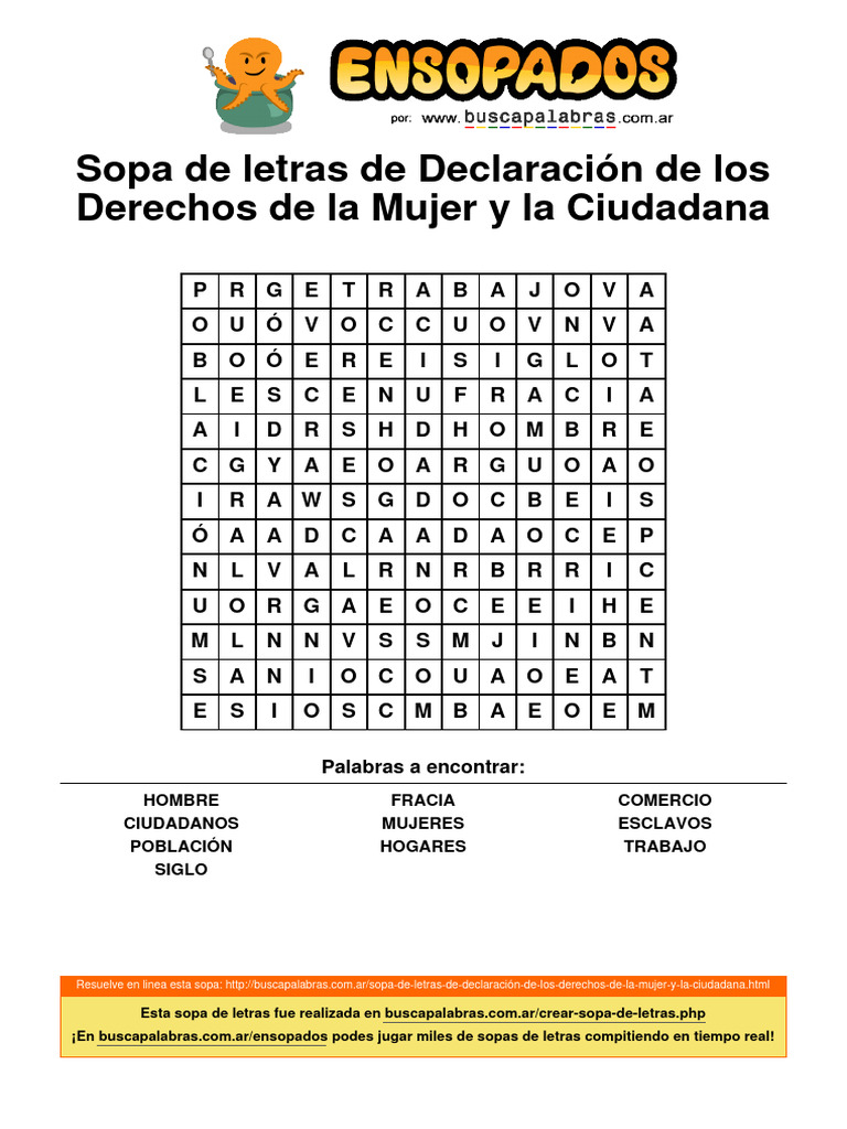 sopa-de-letras-de-declaración-de-los-derechos-de-la-mujer-y-la ...