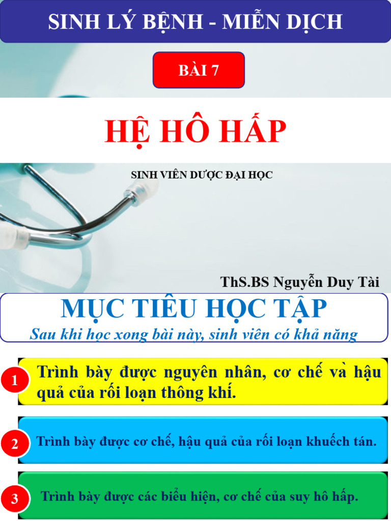 B7 SINH LY BENH CHUC NANG HO HAP 28082022 | PDF