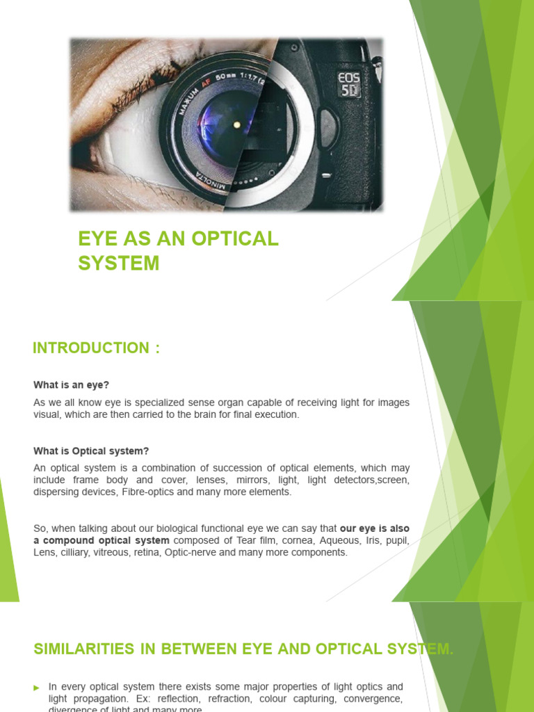 Eye As An Optical System | PDF | Eye | Optics