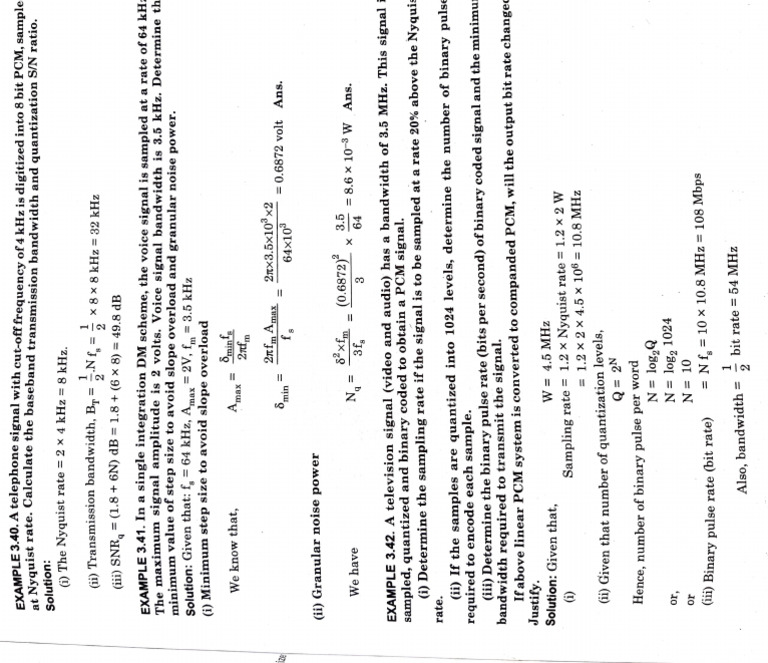 3 4 PCM Numericals and Line Codes 3 | PDF | Sampling (Signal Processing ...