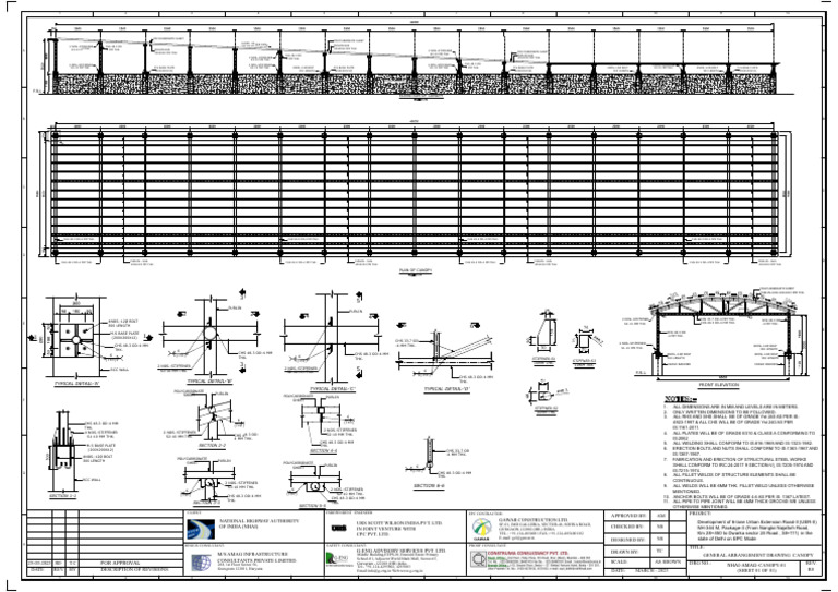 General Arrangement Drawing: Canopy | PDF | Steel | Civil Engineering