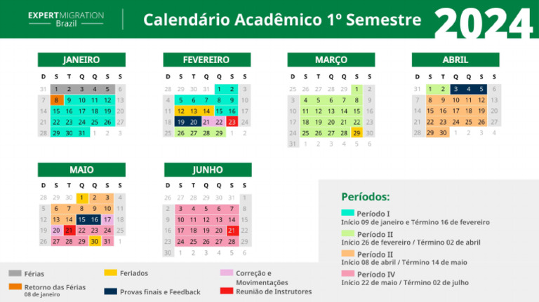EMP - Calendário 2024 1sem. | PDF