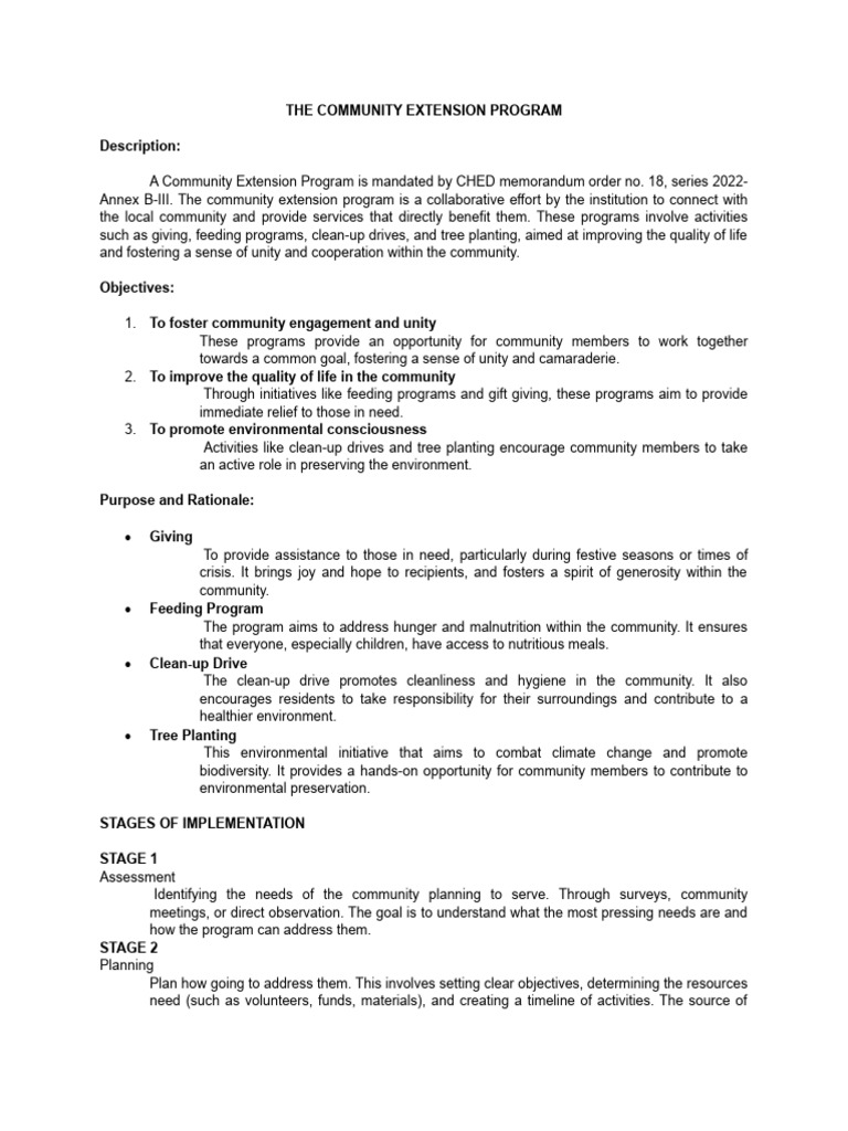 The Community Outreach Program Handbook | PDF | Evaluation | Community The Community Outreach Program Handbook | PDF | Evaluation | Community