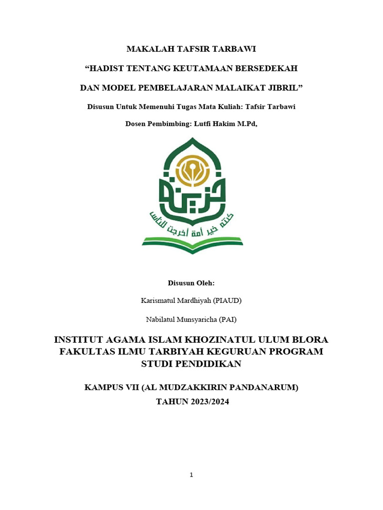 Makalah Tafsir Tarbawi PDF-1 | PDF