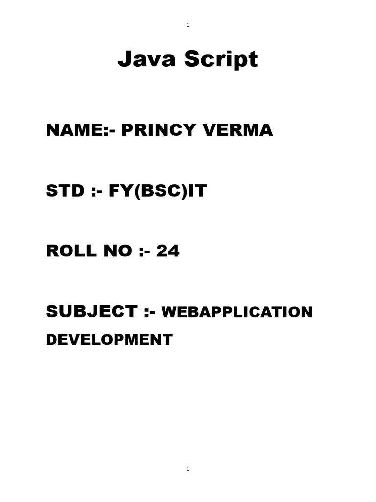 Java Script | PDF | Java Script | Web Development Java Script | PDF | Java Script | Web Development