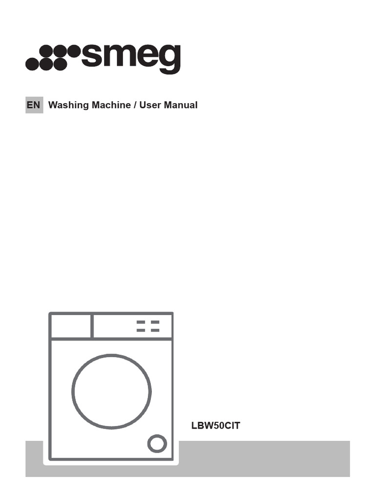 Washing Machine User Manual SMEG | PDF | Washing Machine | Laundry