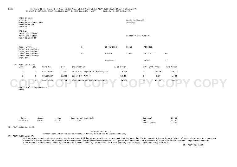 Ipswich Click & Collect Invoice Details | PDF | Business | Marketing