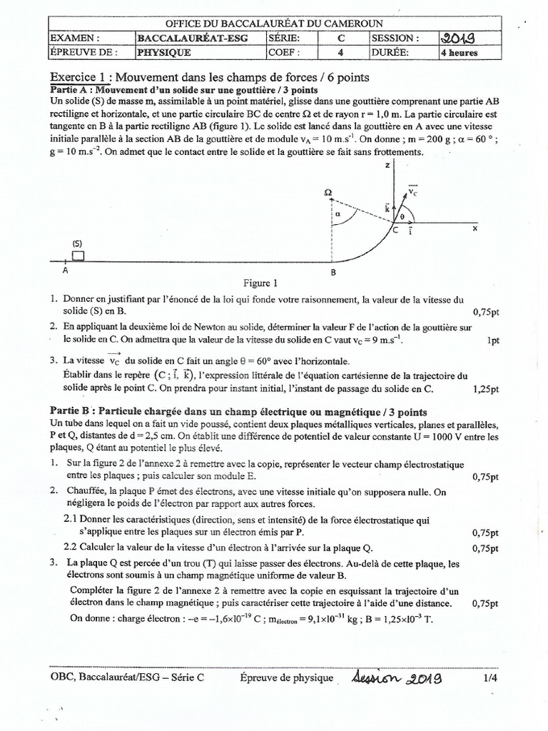Bac C Physique 2019 | PDF