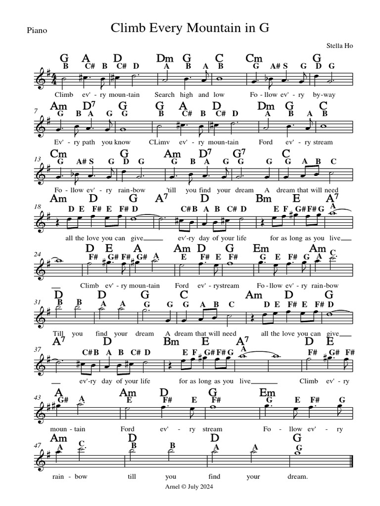 Climb Every Mountain Sheet Music | PDF | Earth Sciences