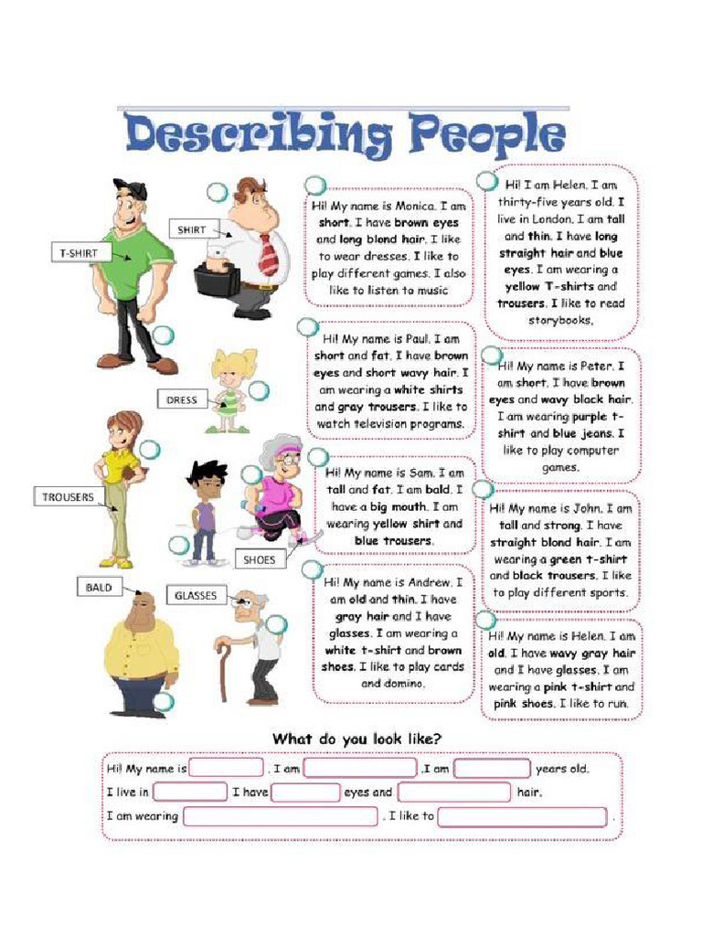 DESCRIBING PEOPLE | PDF
