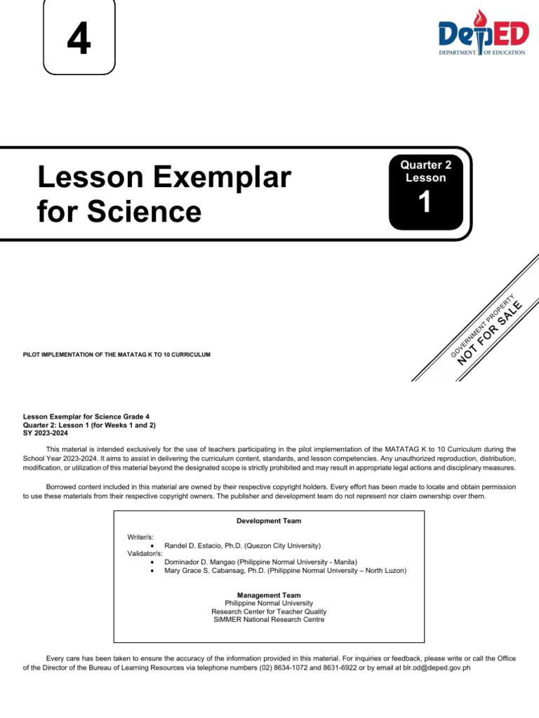 LE - Q2 - Science 4 - Week 1&2 - v.2 | PDF | Respiratory System | Breathing