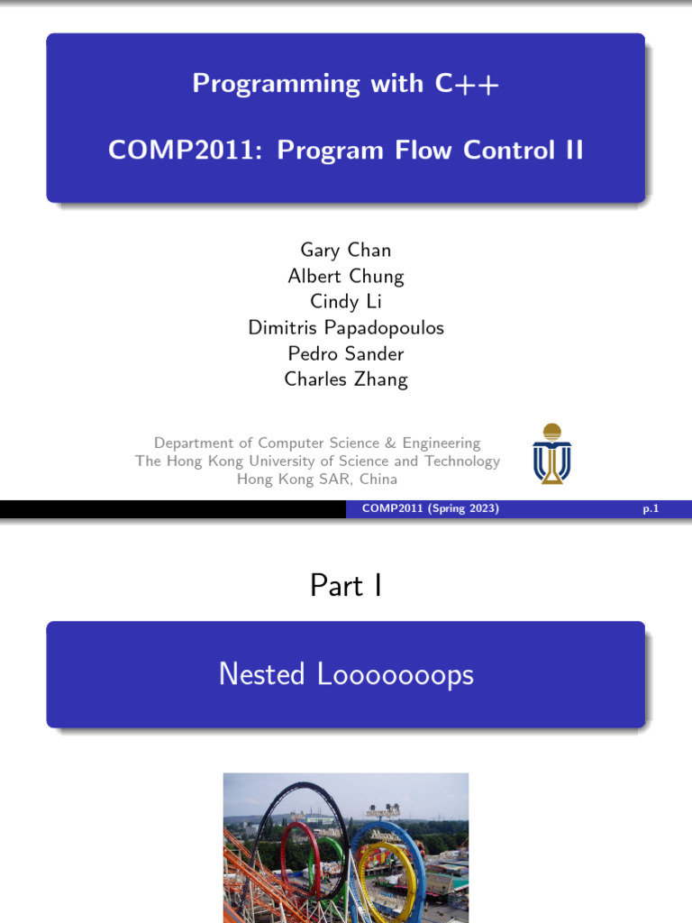 Control Flow II | PDF | Namespace | Computer Programming Control Flow II | PDF | Namespace | Computer Programming