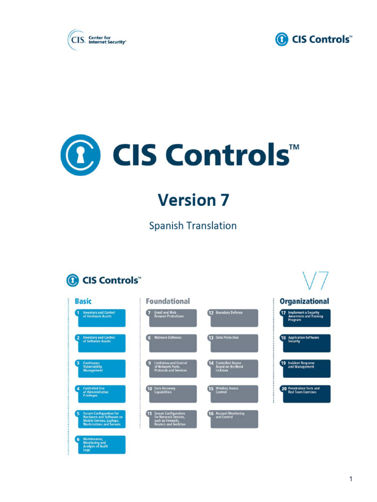 CIS Controls Version 7 Spanish | PDF | Red de computadoras ...