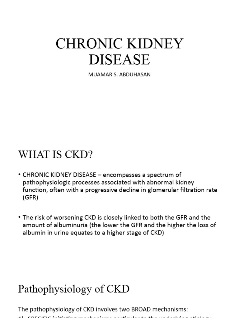 Chronic Kidney Disease | PDF | Chronic Kidney Disease | Kidney