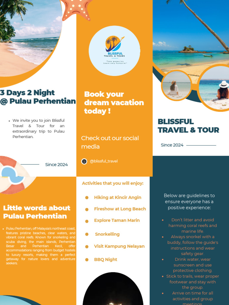 Blissful Travel & Tour Brochure | PDF | Underwater Diving