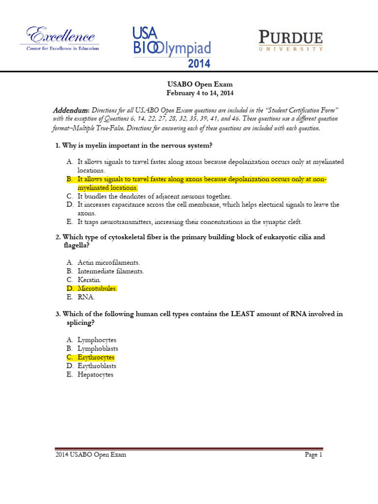 USABO 14 Open Exam Final | PDF | Dominance (Genetics) | Directionality ... USABO 14 Open Exam Final | PDF | Dominance (Genetics) | Directionality ...