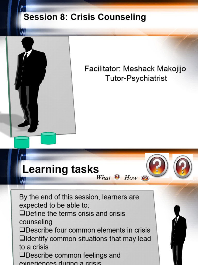 Session 8 Crisis Counselling | PDF | Anxiety | Psychology