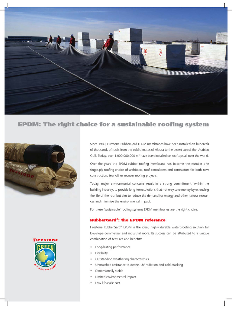 EPDM-Sustainable-Roofing-e-1 | Download Free PDF | Roof | Life Cycle Assessment