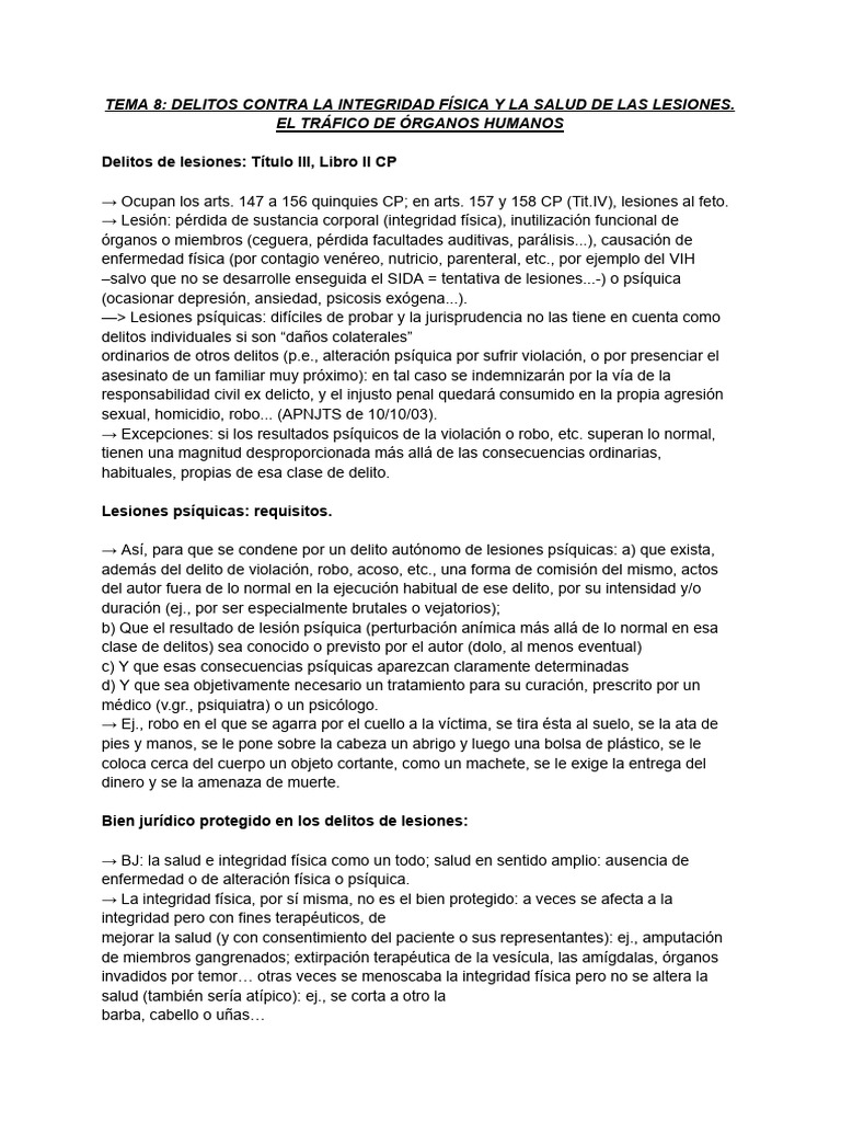 Tema 8 DP | PDF | Violación | Terapia