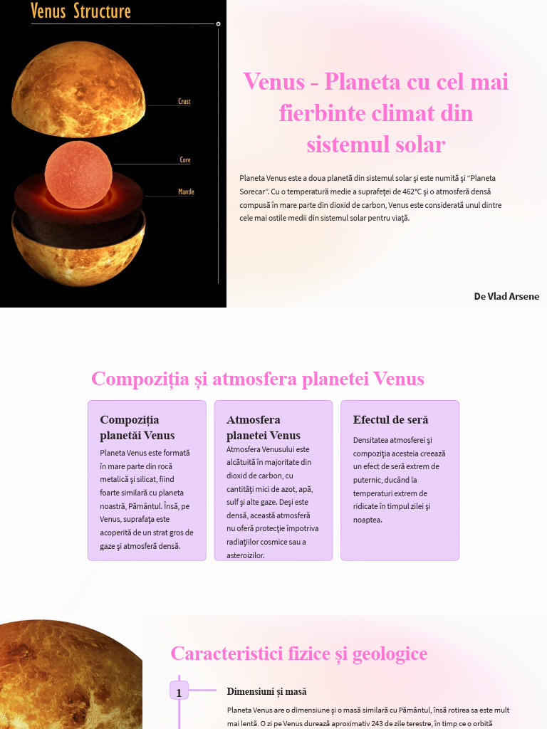 Despre Venus. (Scurt Proiect) | PDF
