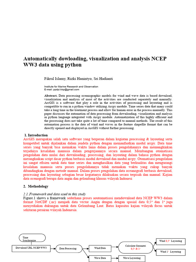 Automatically Dowloading, Visualize and Analyze Data NCEP WW3 Using ... Automatically Dowloading, Visualize and Analyze Data NCEP WW3 Using ...