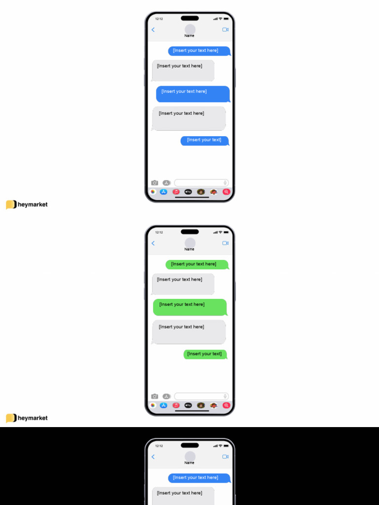 Blank Text Message Template - Heymarket | PDF Blank Text Message Template - Heymarket | PDF
