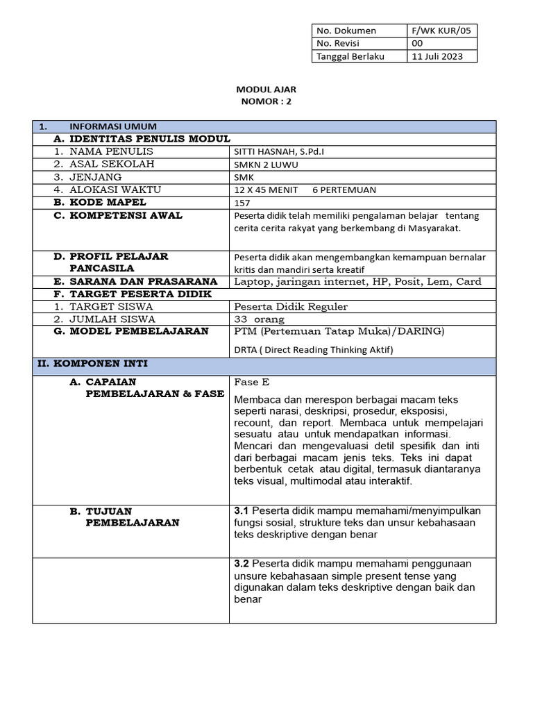 Modul Descriptive | PDF