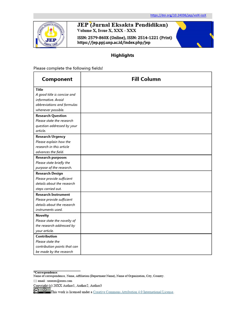 Template JEP 2024 | PDF | Science | Inquiry
