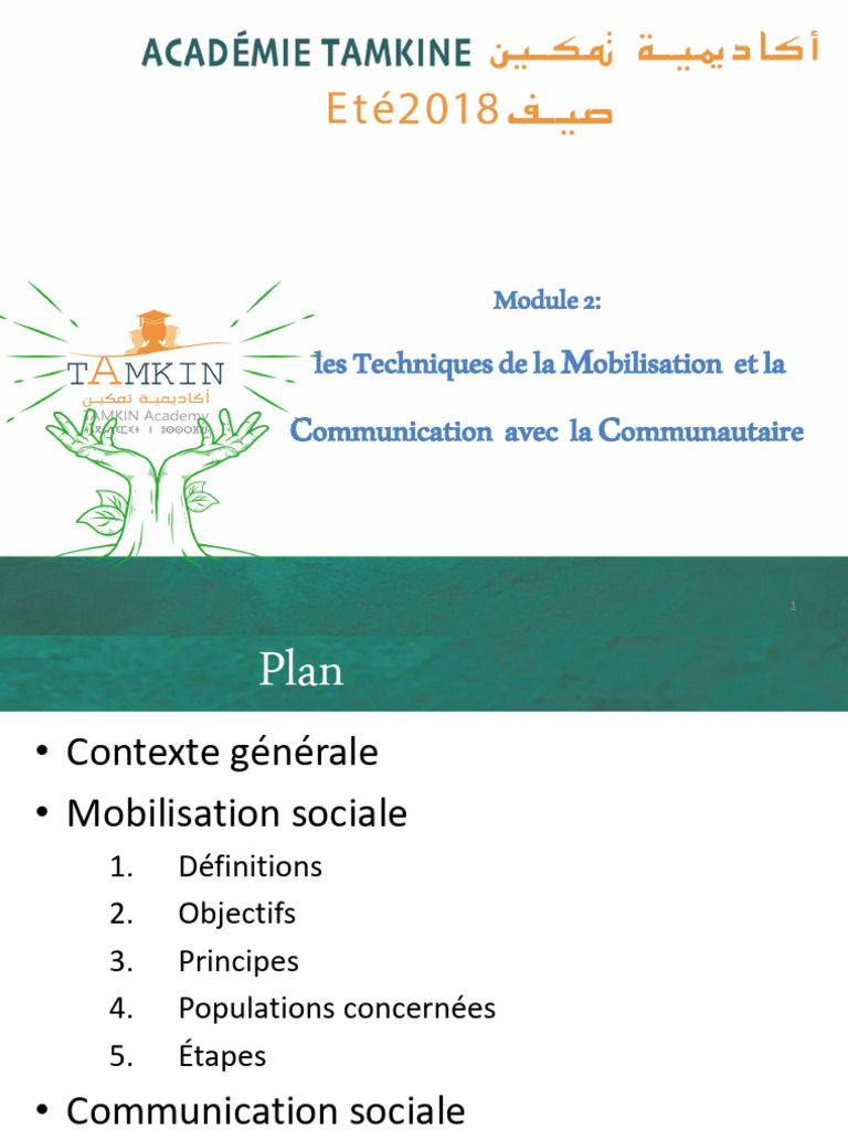 Techniques de Mobilisation Sociale et Communication | PDF | Groupe de ...