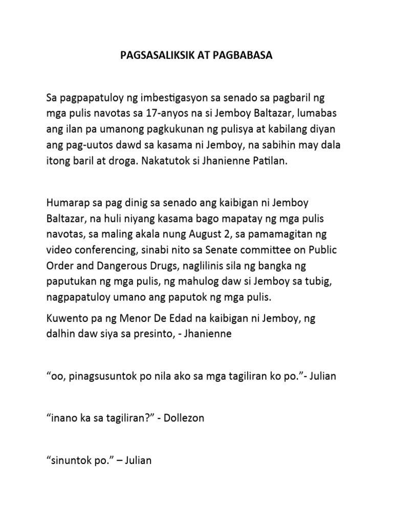 Pagsasaliksik at Pagbabasa | PDF