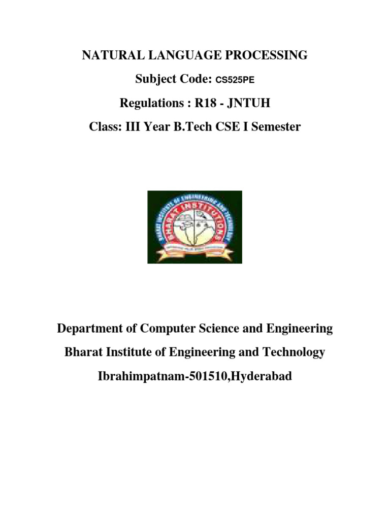 Natural Language Processing Course Planner 2021 | PDF | Parsing | Engineering