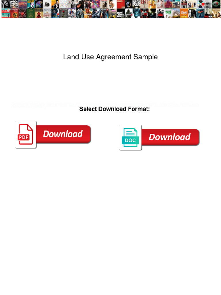 Land Use Agreement Sample Template | PDF | Lease | Leasehold Estate