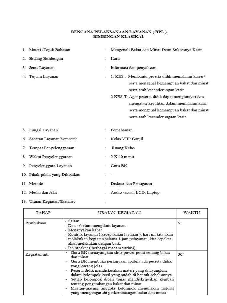 RPL Kelas Viii Mengenal Bakat | PDF | Karier & Perkembangan