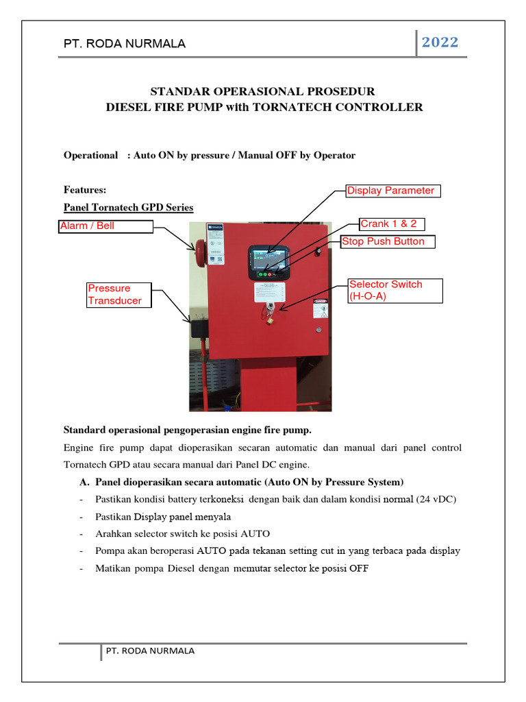 SOP Operasional Pompa | PDF