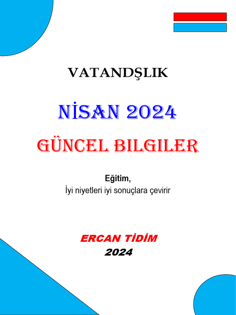 Nisan 2024 Güncel Bilgiler Ercan Tidim | PDF