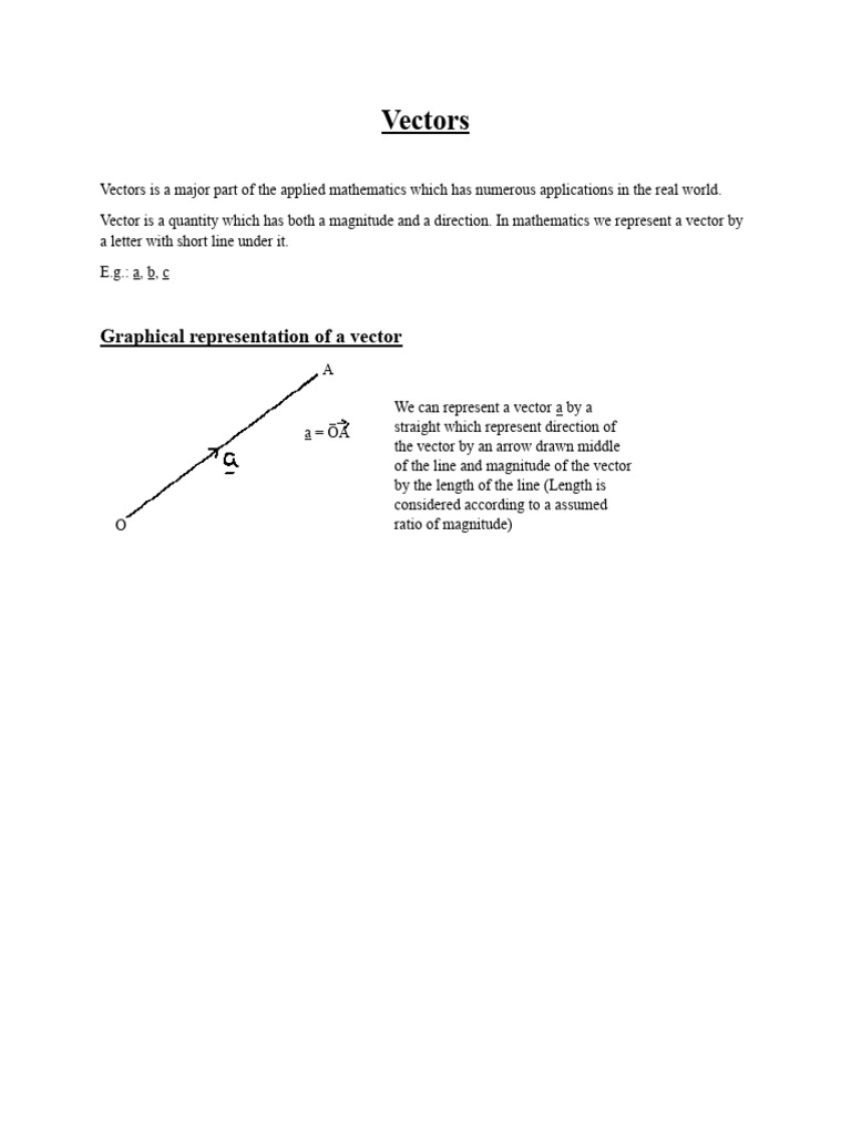 Vectors | PDF