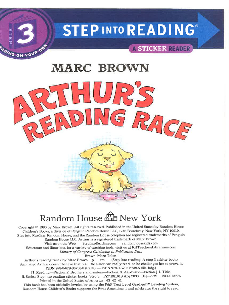 STEP INTO READING 3 Arthur 1 Arthurs Reading Race | PDF