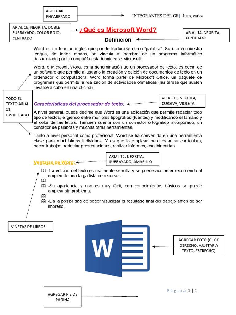 ACTIVIDAD WORD - CLASE 2 PARA REALIZAR EN WORD | PDF | Microsoft Word | Procesador de textos