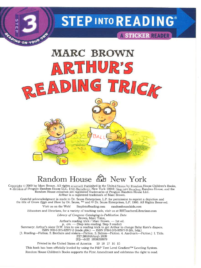 STEP INTO READING 3 - Arthur - 8 - Arthur - S Reading Trick | PDF